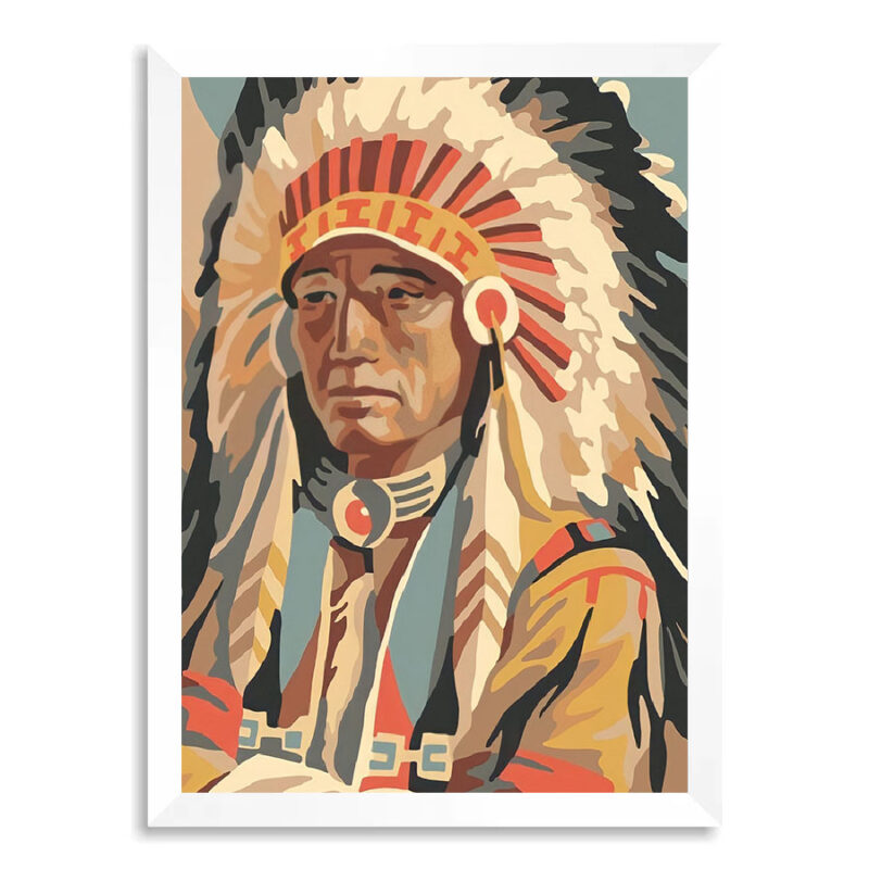 Quadro Índio Nativo Americano Cocal Art - Quadro Decoração
