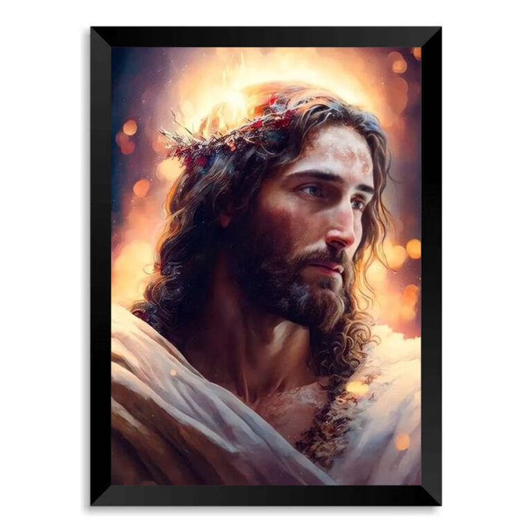 Quadro Religioso Jesus Cristo Com Cálice na Mão - Quadro Decoração